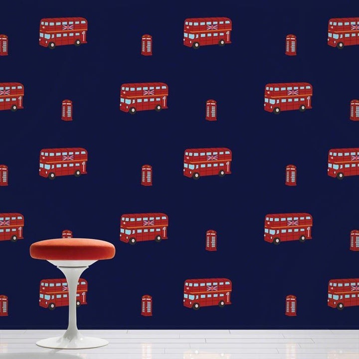 London Bus Temporary Wallpaper – Babesta